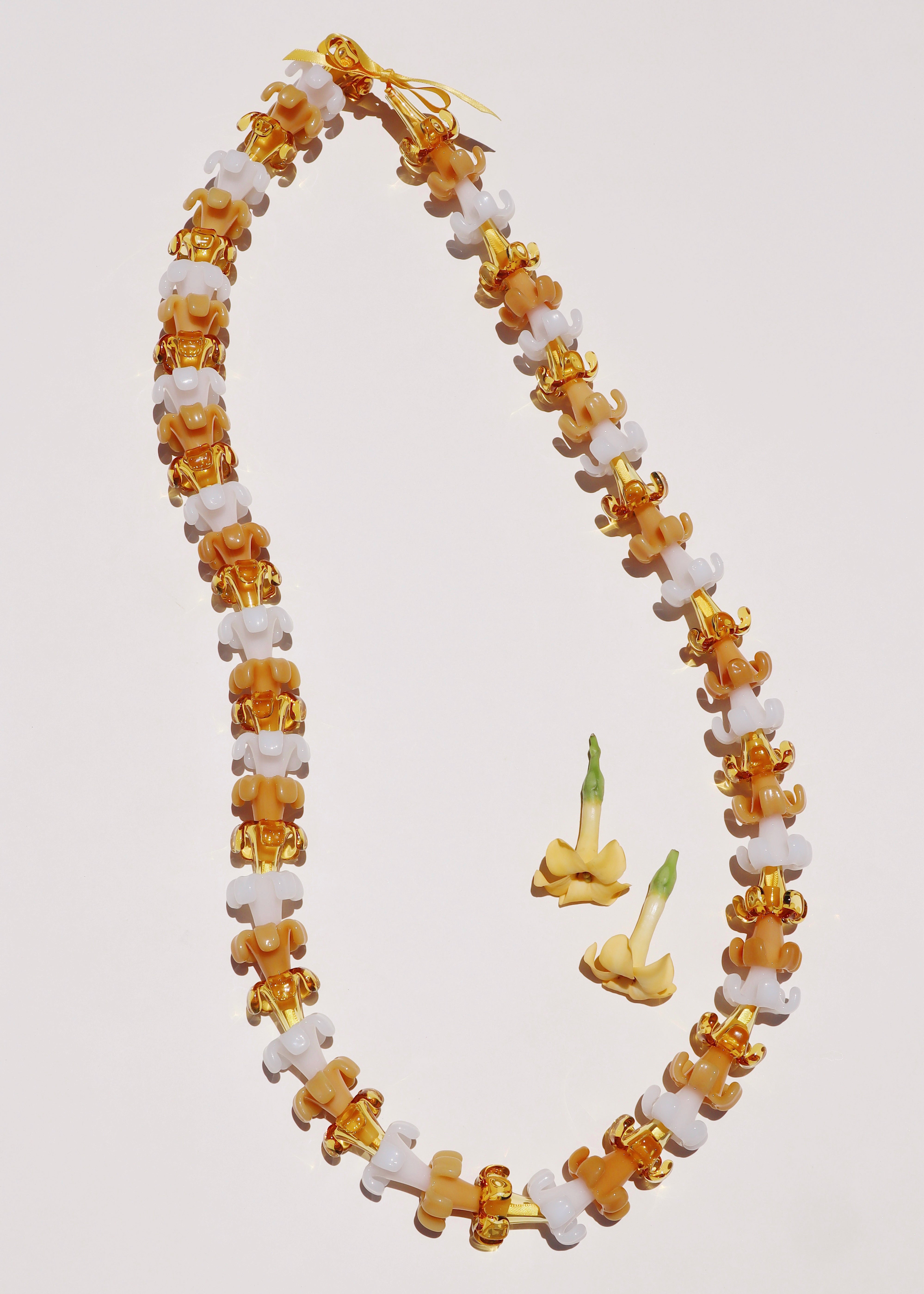 Full Mixed Color Glass Puakenikeni Lei with 58 Pua – Arlie Pemberton
