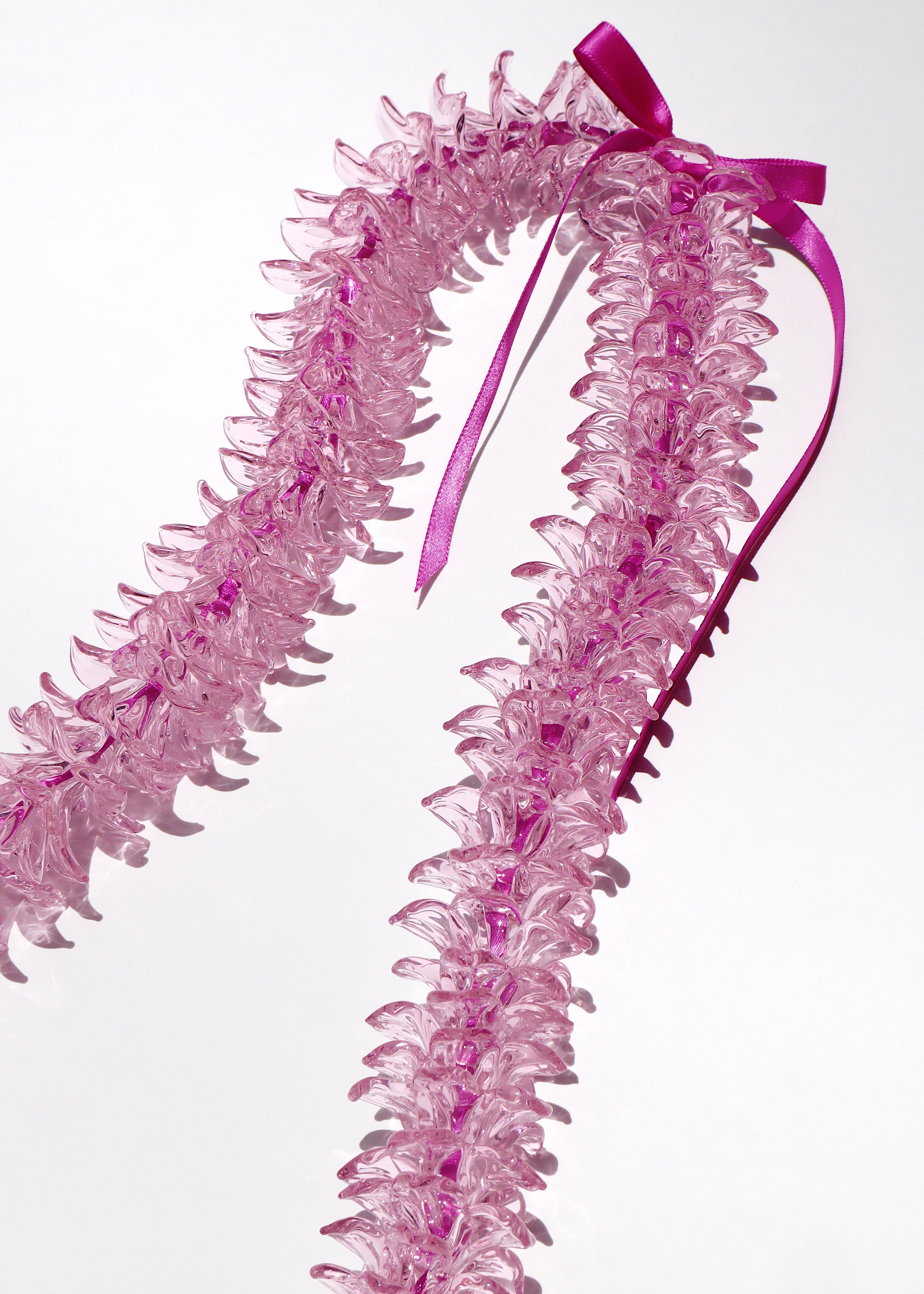 Full Glass Forever Lei in Pink Pua Melia Plumeria – Arlie Pemberton